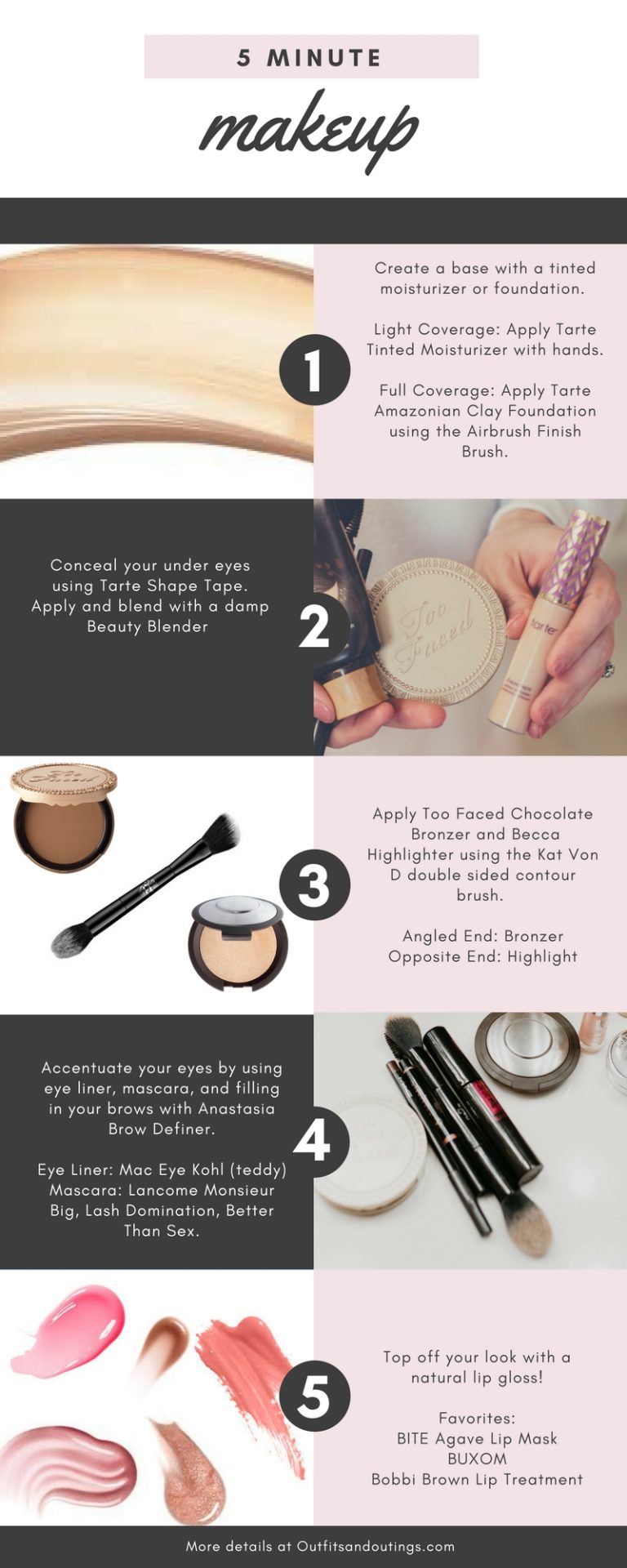 Fresh & Fast 5 Minute Makeup | Beauty | Outfits & Outings